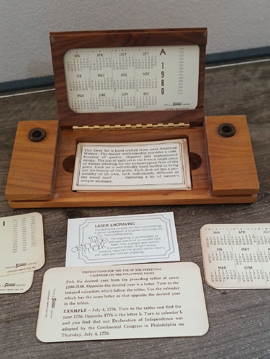 Office | Vintage 198 Success Wood Desk Calendar Eagle Laser Engraved ...